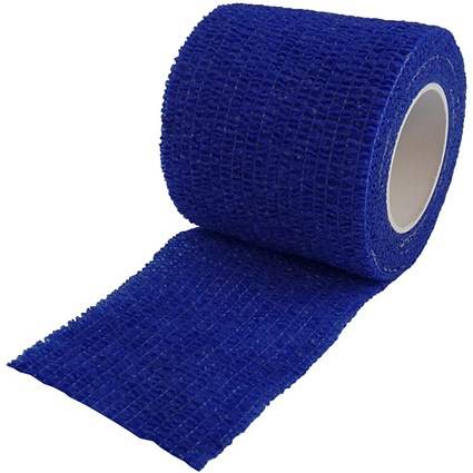 7.5cm x 4.5m Blue Cohesive Conforming Bandage | UKMEDI